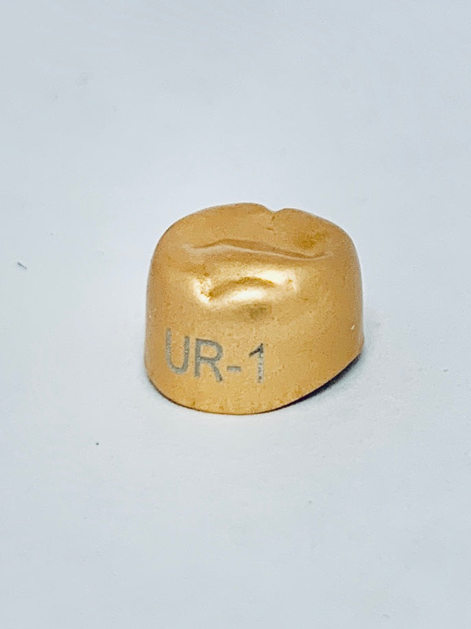 Gold Anodized Temporary Crowns (1ST MOLAR CROWN U-R UPPER RIGHT) BY DE ...